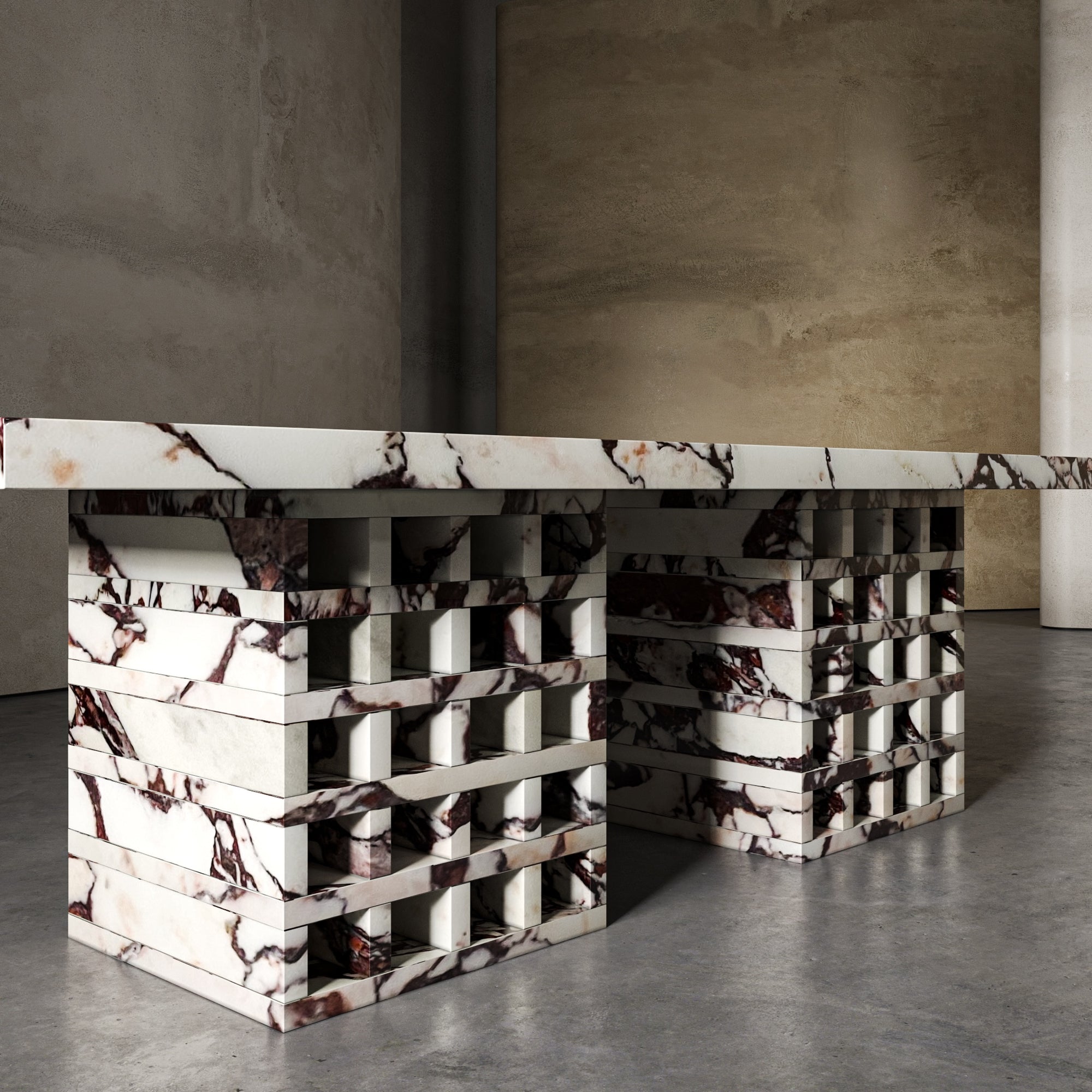 Obert Table, Clean lines, crisp edges, and chunky slabs of marble are ...