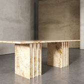 Baresu Marble Dining Table Classically elegant, sleek design