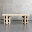 Custom Travertine Office Desk | Bespoke Stone Work Furniture | Aprils Form