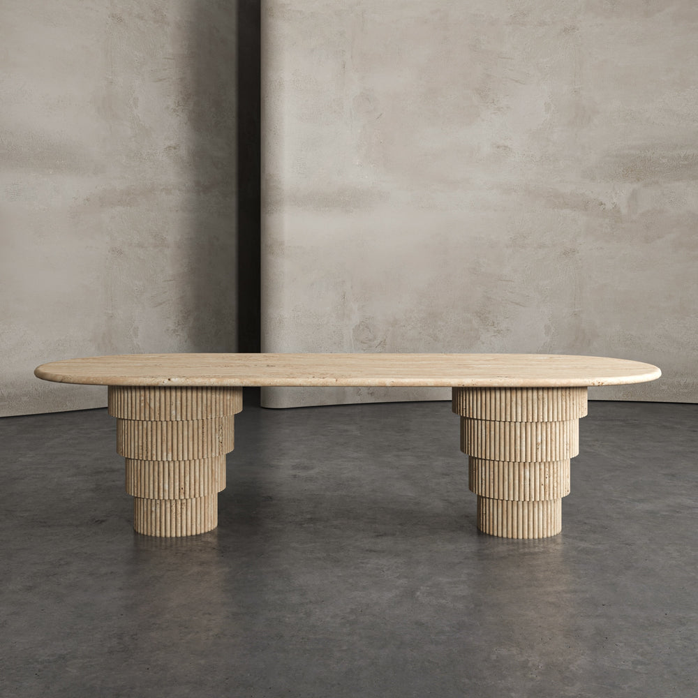 The Tihki Dining Table adds timeless style to dining spaces