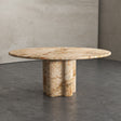 The Kachi Table with a unique wavy solid base