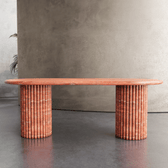 Vessa Custom Design Marble Dining Table celebrates the natural beauty ...