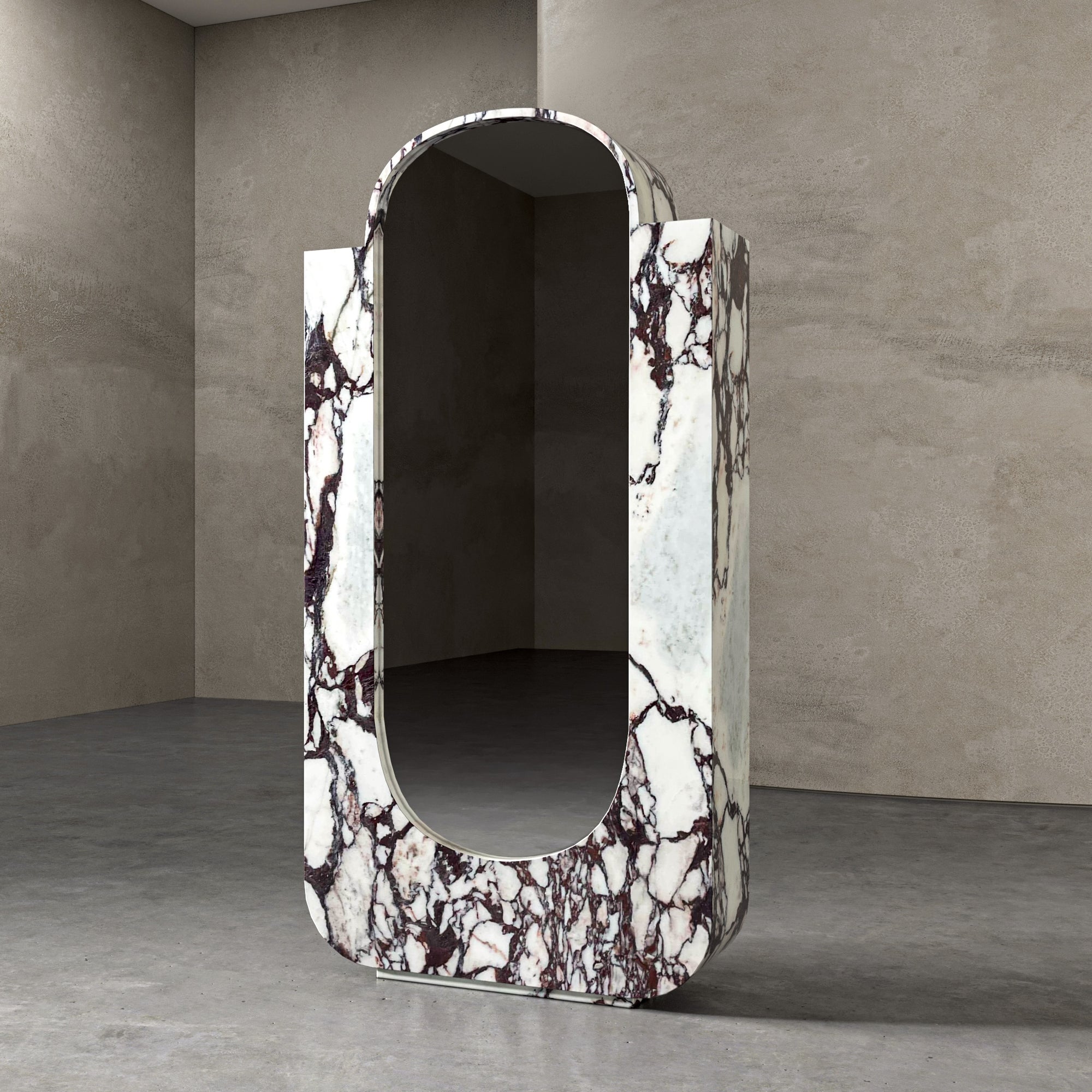 Custom Marble Standing Mirror | Luxury Stone Floor Mirror | Aprils Form