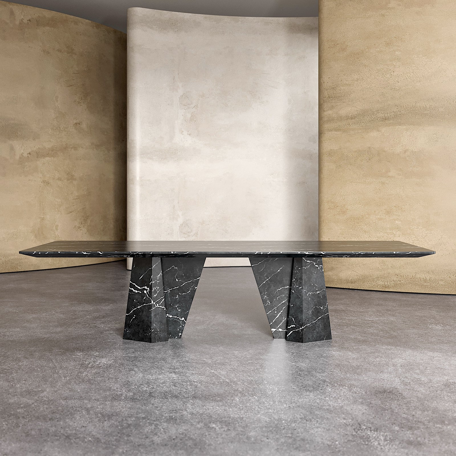 The Orco Customized Dining Table offers a timeless look