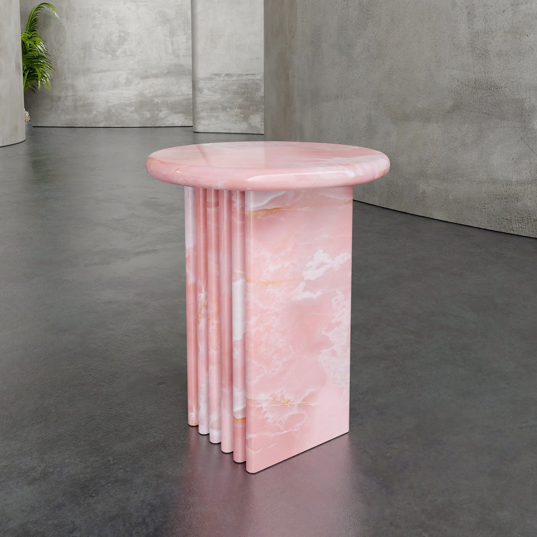 Custom Marble Side Table | Wollo Bespoke Stone Furniture | Aprils Form