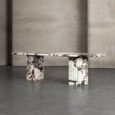 Redisa Custom Design Marble Dining Table celebrates the natural beauty ...