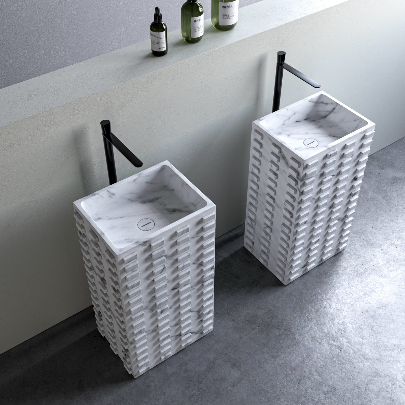 Pulon Marble Bathroom Vanity Sink - Experience luxury in your bathroom