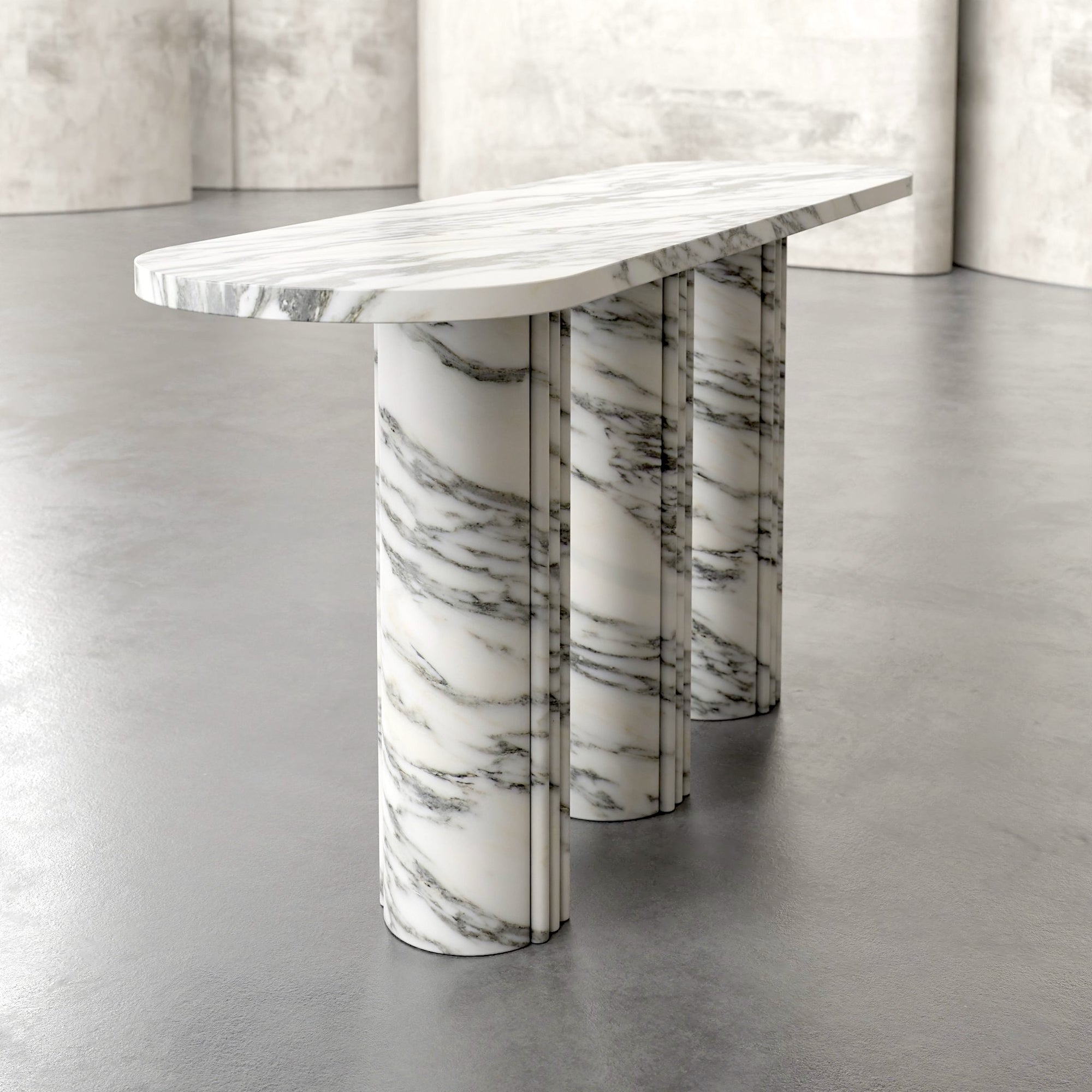 Custom Marble Console Table | Tara Stone Furniture | Aprils Form