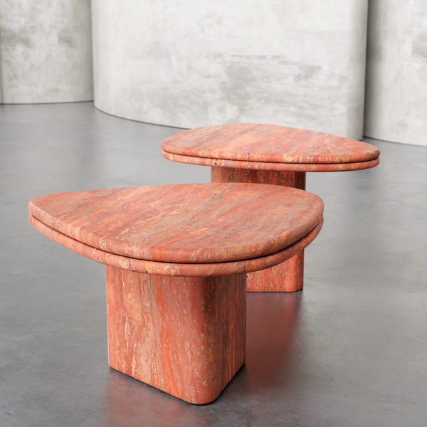Bow Customizable Natural Stone Coffe Table Set