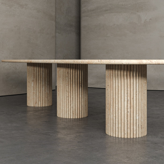 Hiva Custom Design Marble Dining Table celebrates the natural beauty of ...