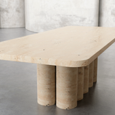 Lumix Custom Marble Dining table sleek design and modern appeal
