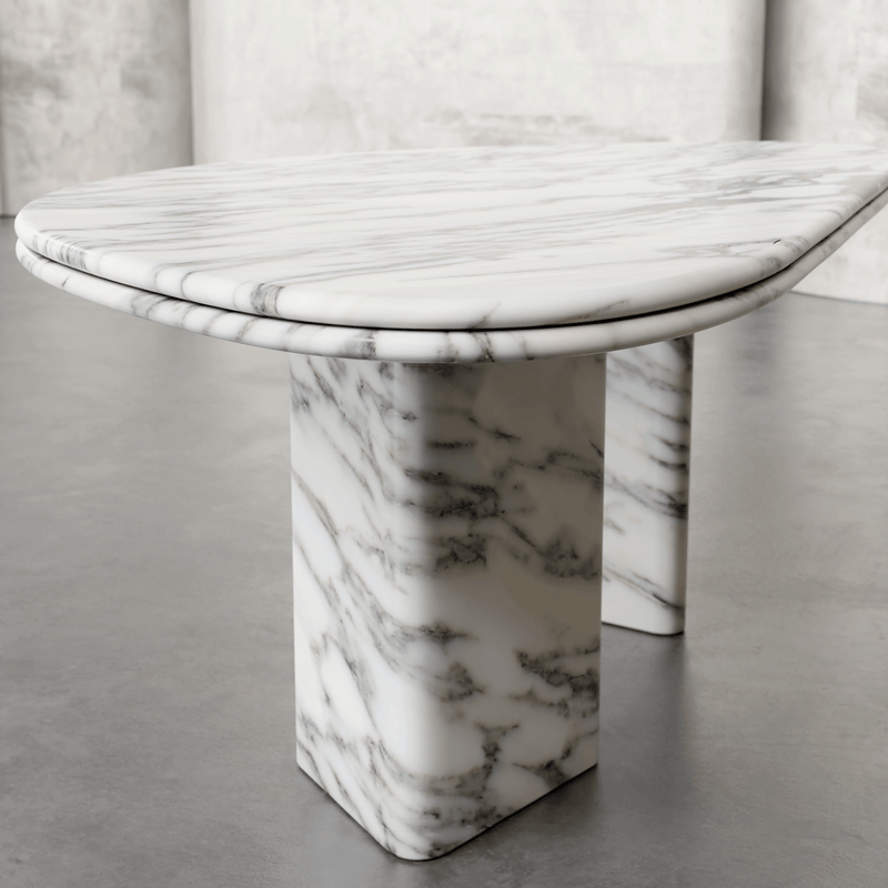 Custom Marble Dining Table | Bow Bespoke Stone Furniture | Aprils Form