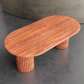 Vessa Custom Design Marble Dining Table celebrates the natural beauty ...