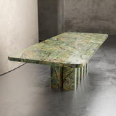 Lumix Custom Marble Dining table sleek design and modern appeal