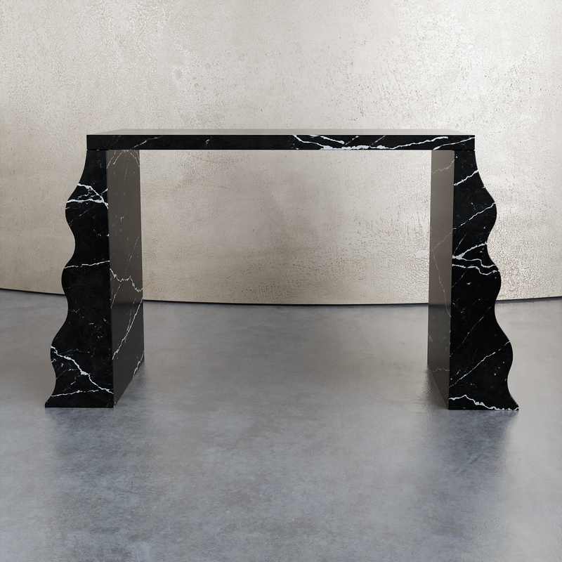 Wave Customize Stone Console Table -Sculpted with subtle sophistication