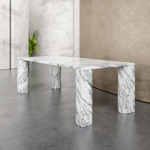 Elda Handcrafted Marble Dining Table Natural Beauty Of Marble Stone