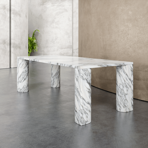 Elda Handcrafted Marble Dining Table Natural Beauty Of Marble Stone