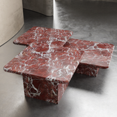 Reda Personalized Marble Table is a set of three staggered tables
