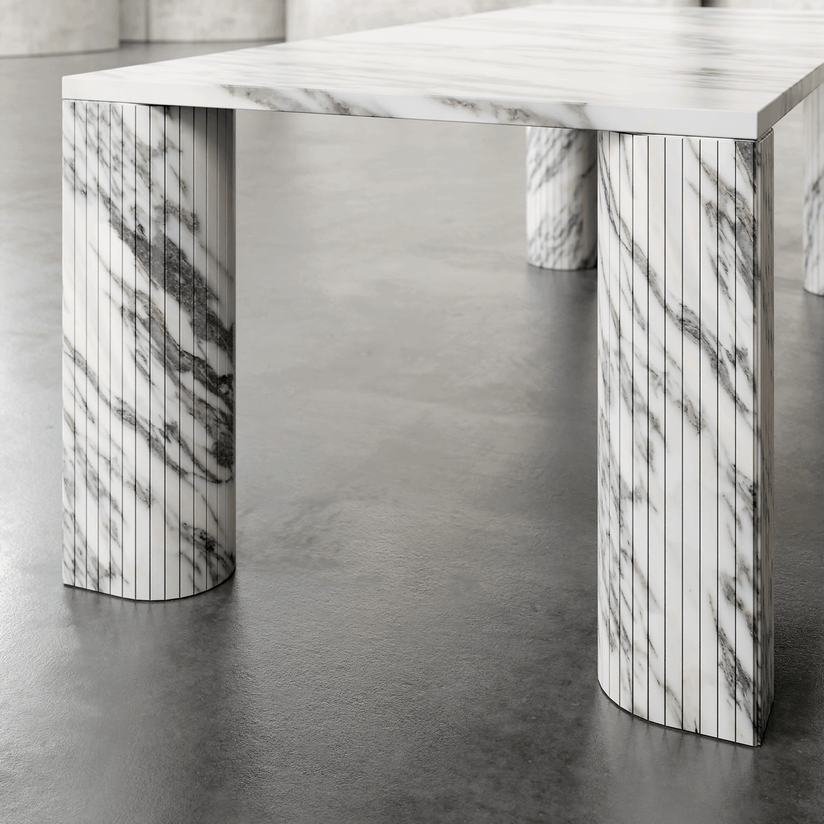 Elda Handcrafted Marble Dining Table Natural Beauty Of Marble Stone