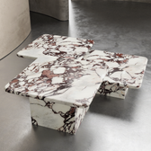 Reda Personalized Marble Table is a set of three staggered tables