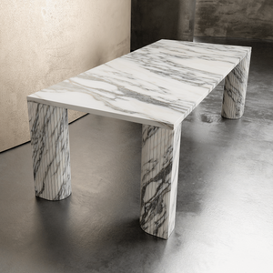Elda Handcrafted Marble Dining Table Natural Beauty Of Marble Stone