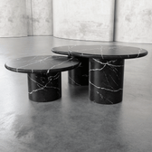 Marin Customizable Stone Table is a set of 3 staggered tables perfect ...