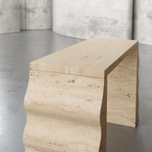 Wave Customize Stone Console Table -Sculpted with subtle sophistication