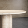 Thri Dining Table travertine dining table, three cylindrical solid legs