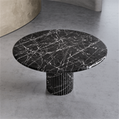 Cyna Round Custom Design Flutted Dining Table