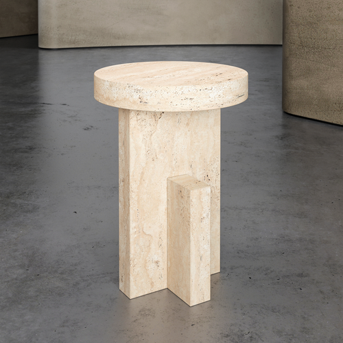 Otto Marble Side Table combines a modern aesthetic and round design