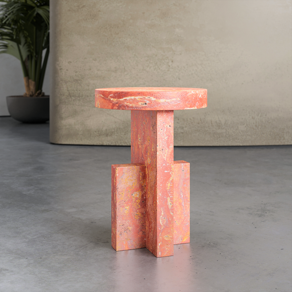 Otto Marble Side Table combines a modern aesthetic and round design