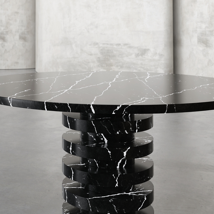 Ringu Customizable Stone Dining Table the natural beauty of travertine ...