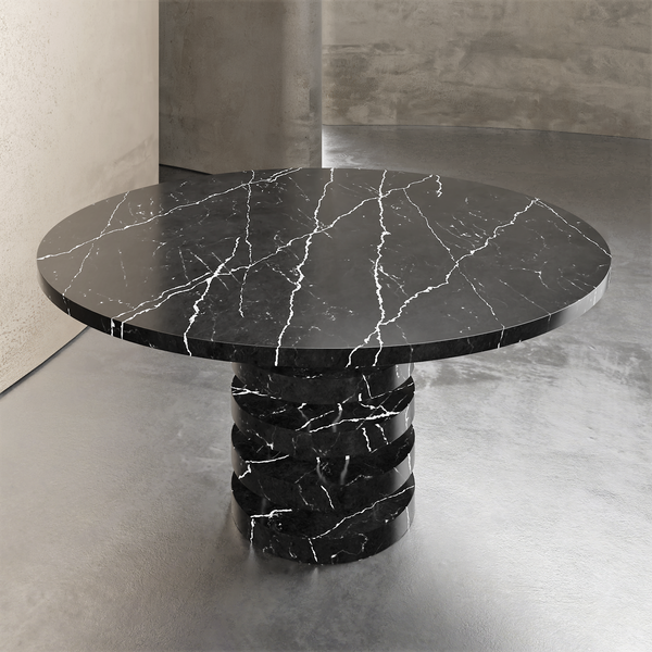 Ringu Customizable Stone Dining Table the natural beauty of travertine ...