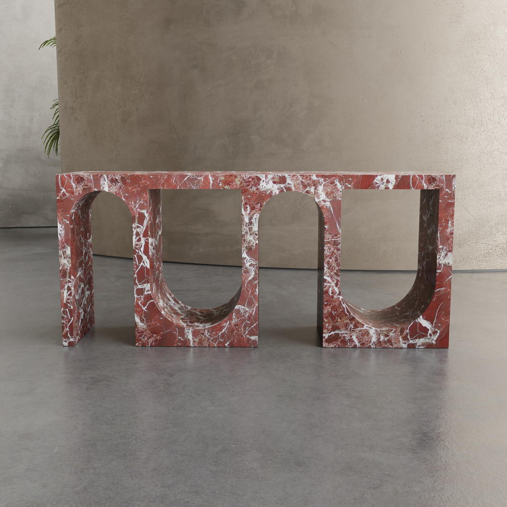 Teeva Tailor-Made Travertine Console Table the Arch Console Table