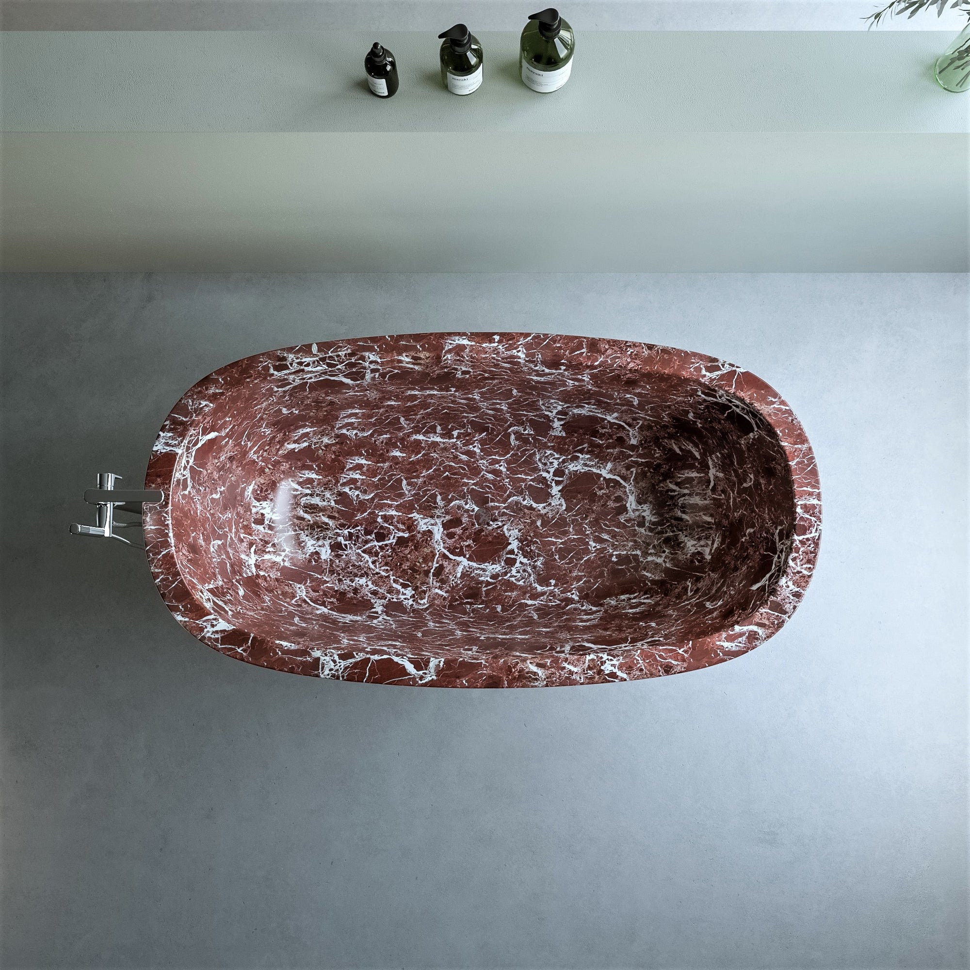 Custom Stone Bathtub | Pluma Freestanding Marble Bath | Aprils Form